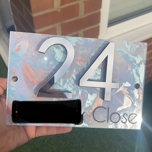 House Door Sign, Personalised House Sign, Acrylic House Sign, House ...