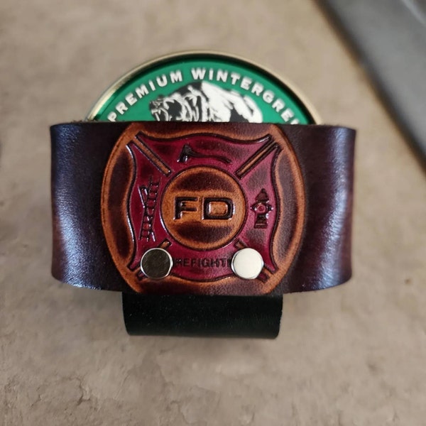 Leather Snuff Can Holder, Chewing Tobacco Case, Handcrafted, Many ...