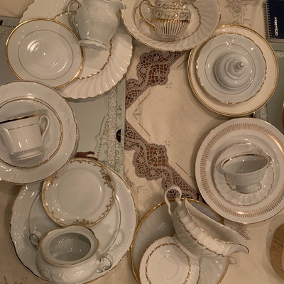 Sadler Tea Set, Teapot, Creamer, Sugar Bowl, 3540, Flowers and Baskets ...