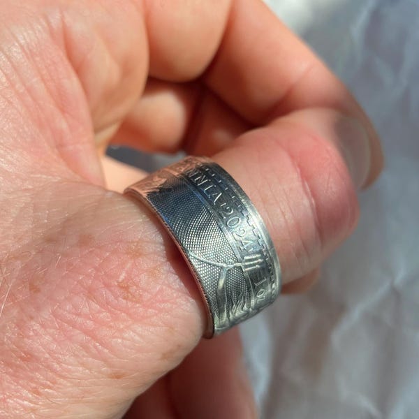 Coin Ring. Mexican 1oz Silver Libertad Coin Ring. Silver Ring. Mens ...