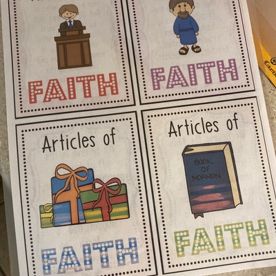 LDS Articles of Faith Posters LARGE Size 16x20 - Etsy