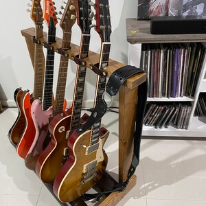 Leather & Wood Upright Custom Guitar Rack Guitar Stand - Etsy