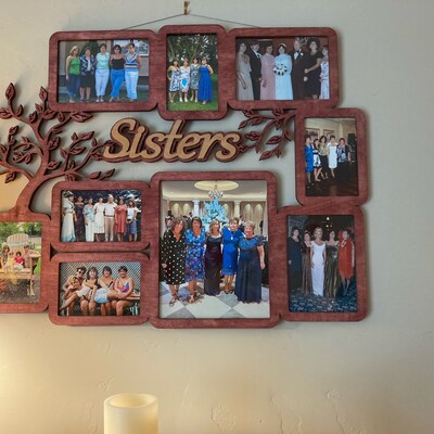 Wall-mounted Split Picture Frame Collage Family Tree Wall Decor Custom ...