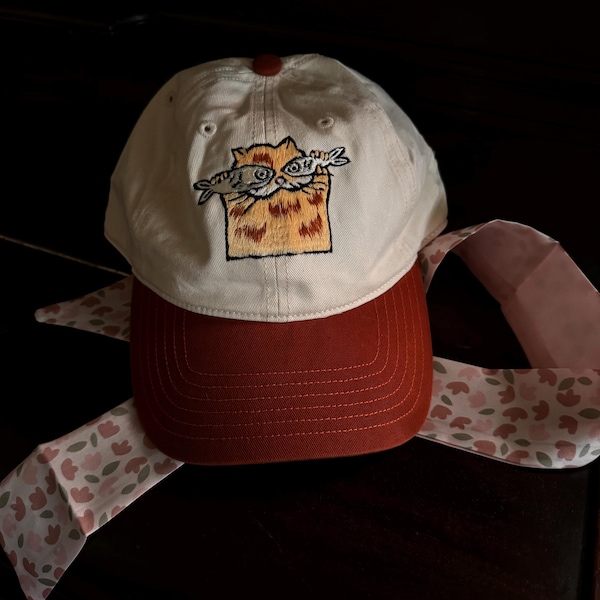 Beautifully Embroidered Botanical Flower Baseball Cap,handmade ...