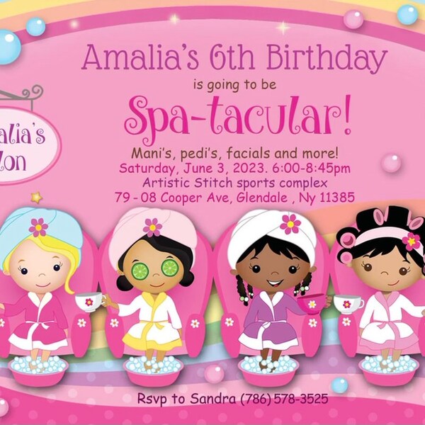 EDITABLE Pamper Party Invitation, Girls Pamper Party, INSTANT Download ...