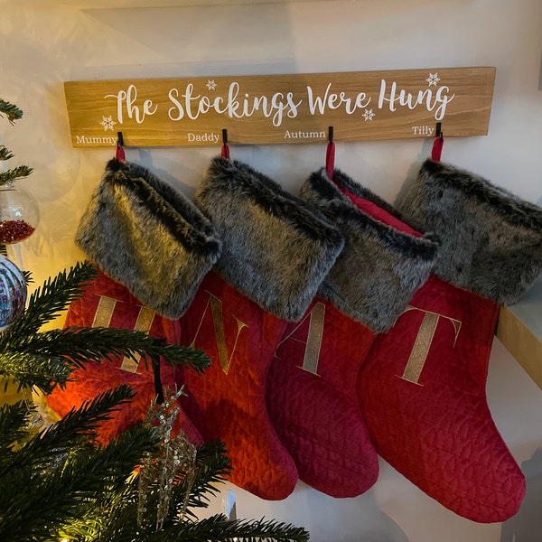 Stocking Hanger, Family Stocking Hanger, Wall Mounted Stocking Hanger ...
