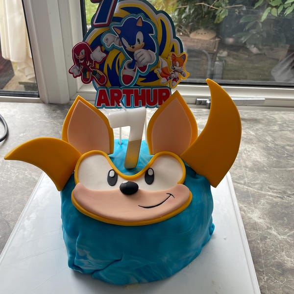 Super Sonic Cake Topper for Cake Decorating Birthday Cake for Kids ...