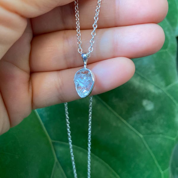 Jade Necklace, Sky Blue Jade Point Pendant, Gemstone Point, Blue Jade ...