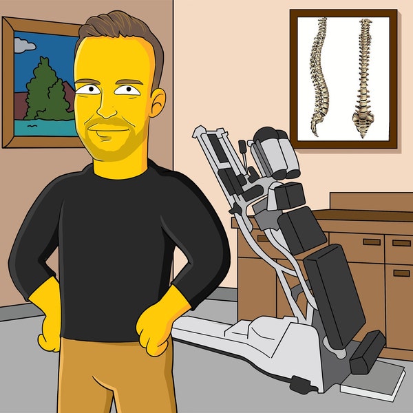Chiropractor Gift - Custom Portrait as Cartoon Character / Chiropractic ...