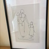 Line Art Print, Line Drawing, Family Print, Family Portrait, Fathers ...