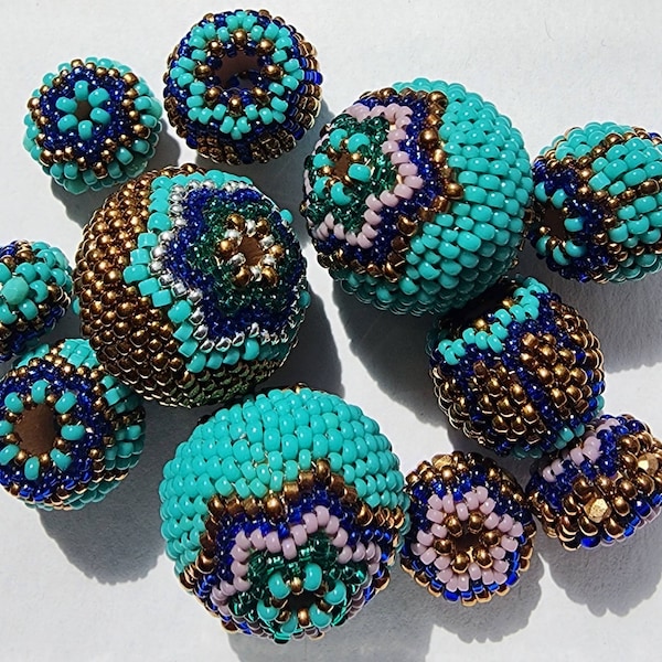 Freeform Flow Beaded Bead Kit, Freeform Peyote Stitch Bead Pack, Focal ...