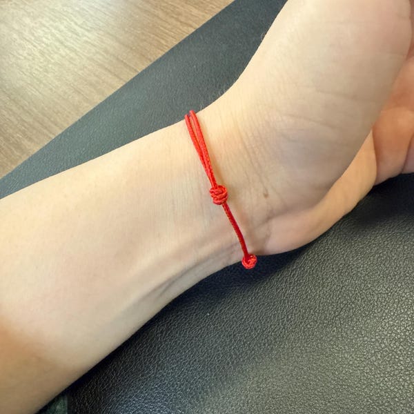 Red String Bracelet With Card / Kabbalah Red Bracelet / Good Luck ...