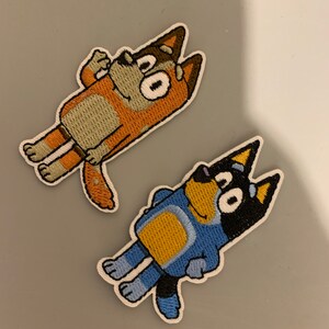 Bluey Bingo Bandit Chilli Heeler Family Dog Cartoon Characters Iron on ...