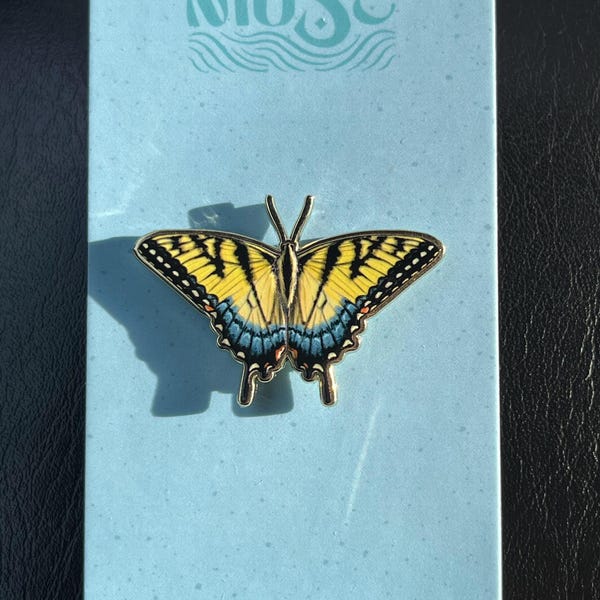 Eastern Tiger Swallowtail Butterfly Enamel Pin, Insect Jewelry - Etsy