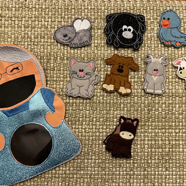 Old Lady Who Swallowed a Fly Puppets - Lady Plus 9, or 18 Finger Puppet ...