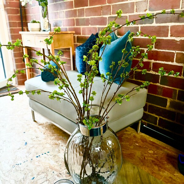 130cm Tall Faux Branch, Green Budding Branch, Artificial Branch ...