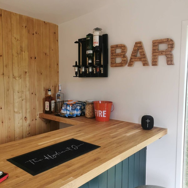 Rustic Wooden Optics Bar With a Choice of Colour - Etsy