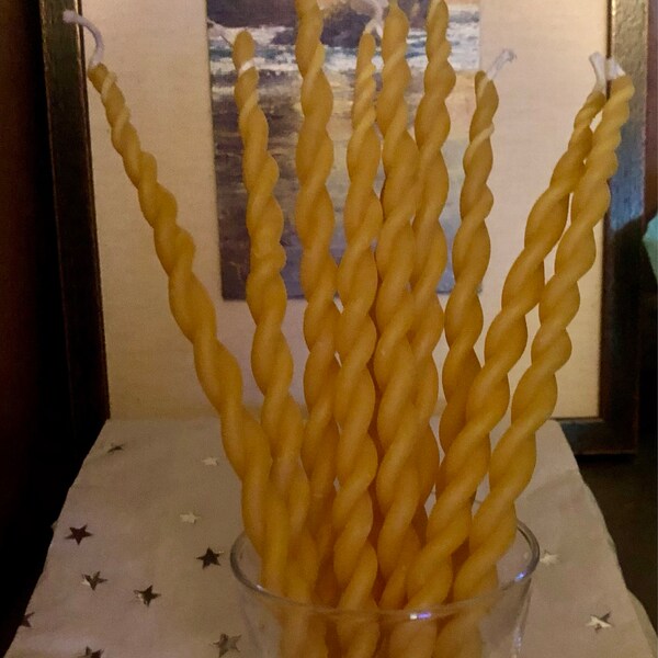 Beeswax Hanukkah Menorah Candle - Hanukkah Candles - Jewish Holiday ...