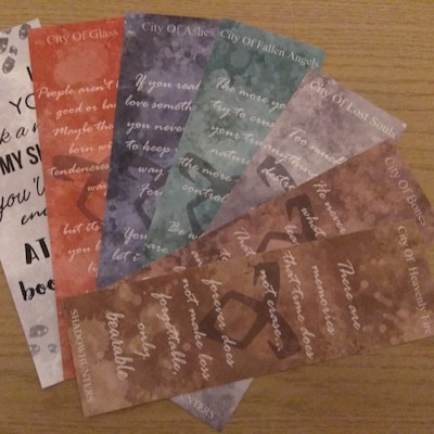 10. Shadowhunters Series Bookmarks Options Available - Etsy