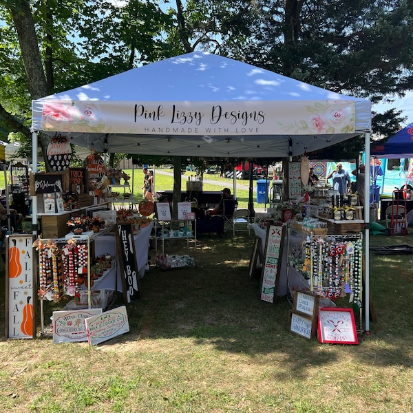 3-piece Custom Value Craft Show Package, Front 1x9 Banner, Back 3x8 ...