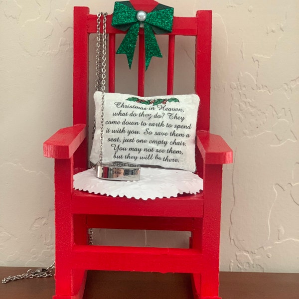 Christmas in Heaven Memorial Empty Chair Loved One in Heaven Christmas ...