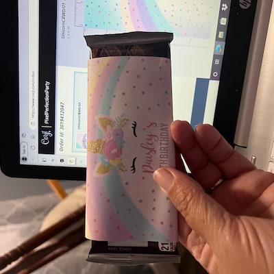 Editable Unicorn Candy Bar Wrapper Unicorn Chocolate Candy Bar Favor ...