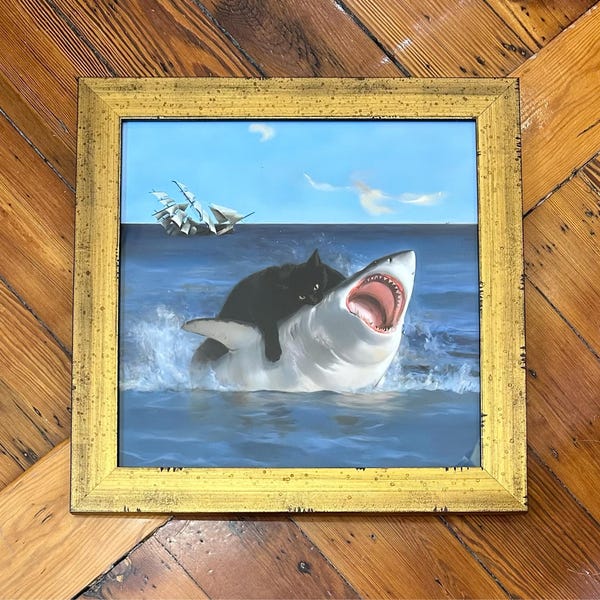 Fat Cat Vs. Shark | Meme Art Re-imagined in Renaissance Painting Style ...