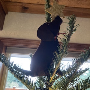 Labrador Christmas Tree Topper // Dog Christmas Decor // Black - Etsy