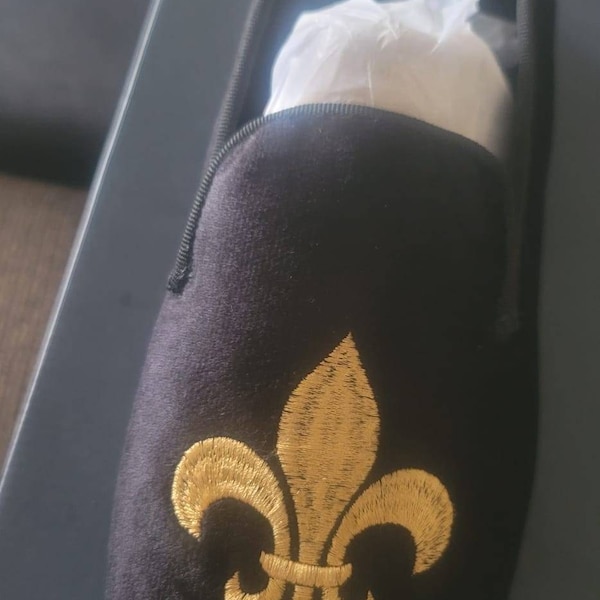 Personalized Bespoke Embroidered Loafers, Initialled Monogrammed Velvet ...