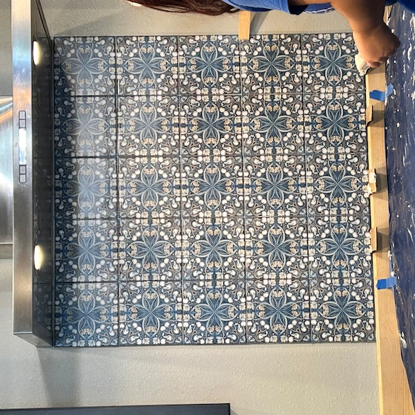 1767 -1 Amalfi Coast Blue - 8"x8" 6" X 6" or 4.25" X 4.25" Satin Finish ...