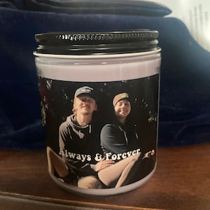 Personalized Photo Candle, Custom Photo Candle, Picture Candle, Add ...
