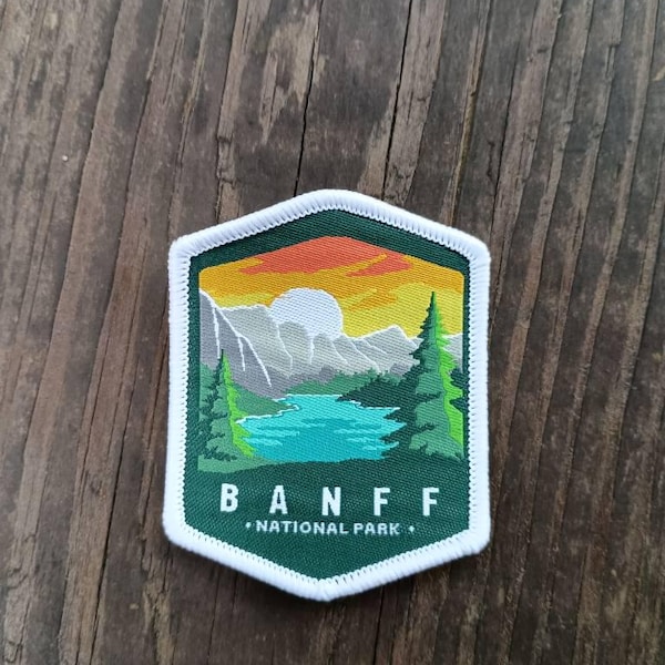Banff National Park Embroidered Souvenir Patch - Canadian Rockies ...