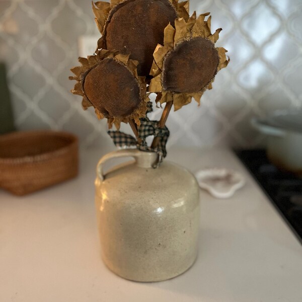 Primitive Fall Sunflower,fall Floral,flowers,fall Decor,decor,primitive ...