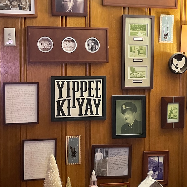 Yippee Ki-yay Typography Art Print, Western Wall Decor, Type Design ...