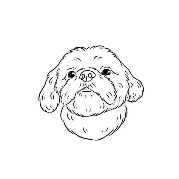 Digital Pet Outline (SIMPLE) - Dog Cat Vector Line Out Drawing, Pet ...