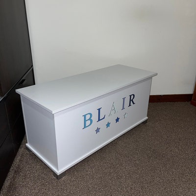 Personalised Toy Box Name & Embellishments. Toy Box Decor. - Etsy