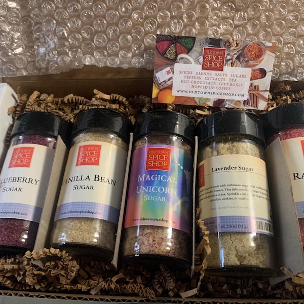 Gourmet Flavored Sugar Set - Infused Sugar Gift Box - Etsy