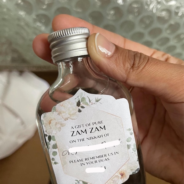 Zamzam Water Favour Gift: 50ml Glass Bottles, Box of 25 - Etsy UK