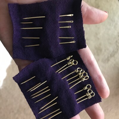 Brass Sewing Needles. Viking Needles, Medieval Needles - Etsy