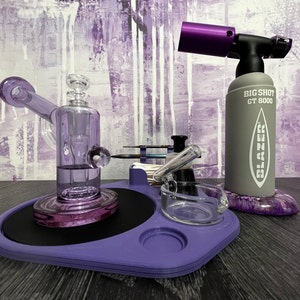 Rig Tray Deluxe in Black Silicone Padded Dab Station W/ - Etsy