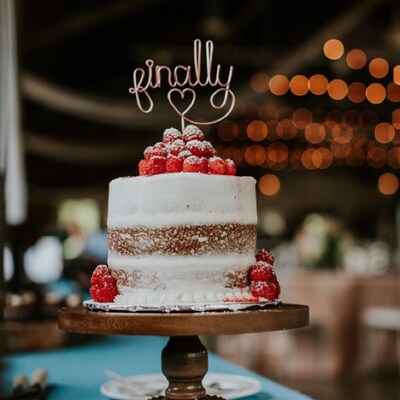 Rustic Cake Topper Wire Cake Topper Finally Wire Cake Topper Wedding ...