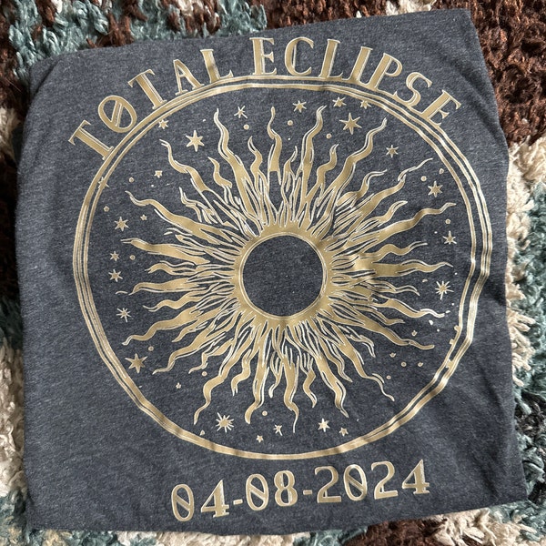 Total Eclipse April 8th 2024 Shirt, Boho Celestial Solar Eclipse Shirt ...
