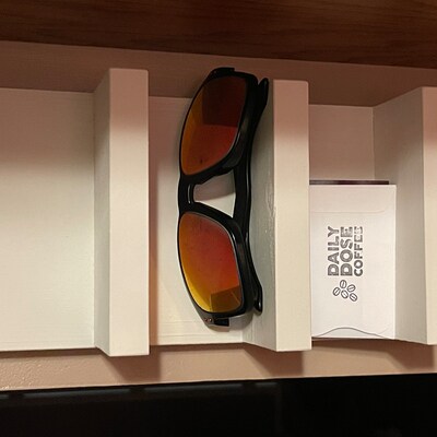 Floating Sunglasses Shelf With Key Hooks Entryway Organization Key ...