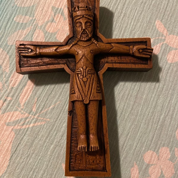 Viking Crucifix Reproduction Carving Pagan Christian Cross Norse Ragnar ...