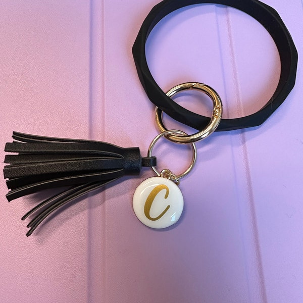Rhombus Personalized Wristlet Keychain | Tassel Key Chain | Key Ring ...