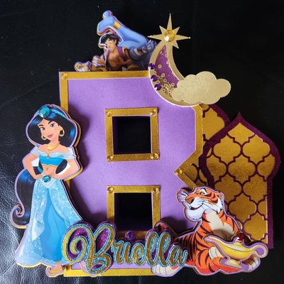 Princess Jasmine 3D Letter - Etsy