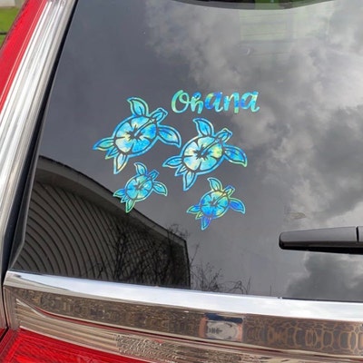 Sea Turtle Family Decal for Car, Ohana Sticker, Turtles, Ocean Child ...