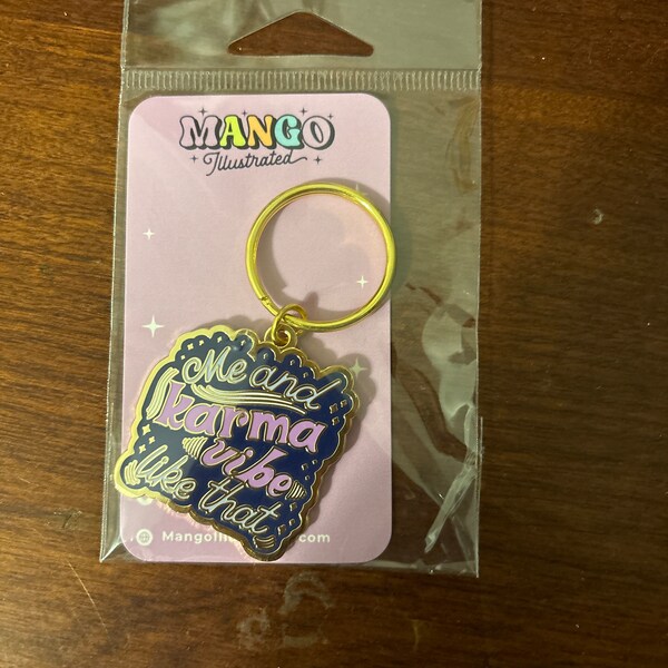 Me and Karma Vibe Like That Enamel Keychain, Taylor Midnights Inspired ...