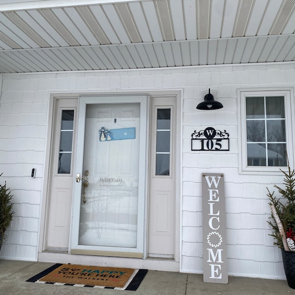 Personalized Address Sign, Metal Address Sign for House Number Sign ...