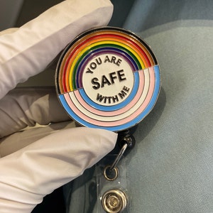 You Are Safe With Me Badge Reel - Etsy